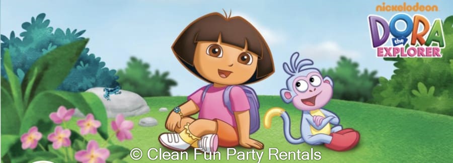 Dora The Explorer Theme AddOn For Bounce House Party Rental In Katy,Tx