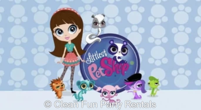 Little Pet Shop Theme AddOn For Bounce House Party Rental In Katy,Tx