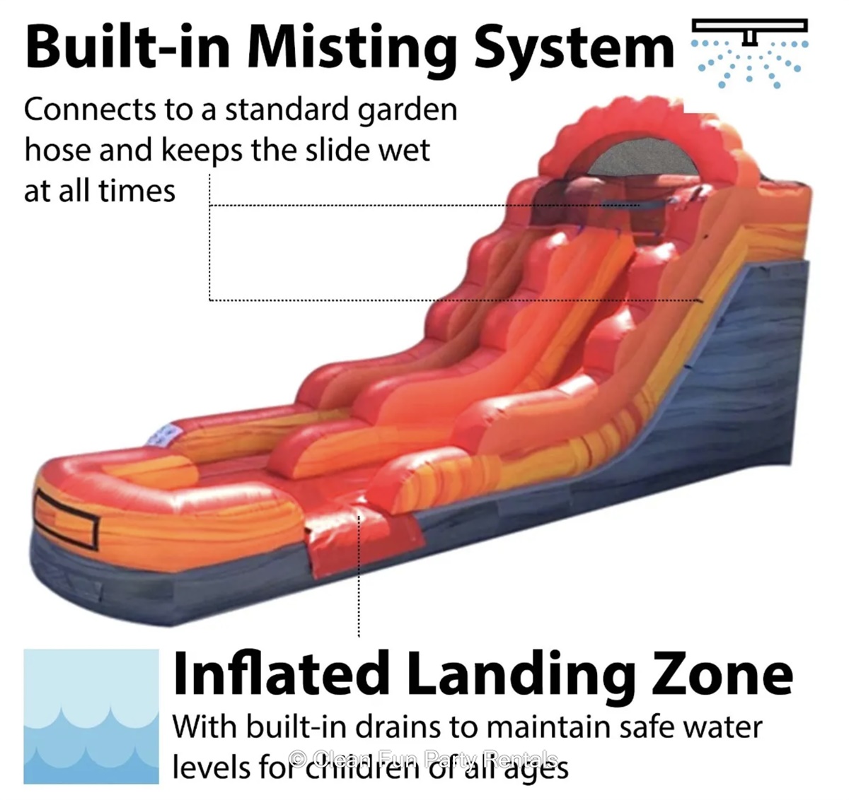 Volcano Inflatable Slide - Party Rentals Katy TX & Bounce House Rentals ...